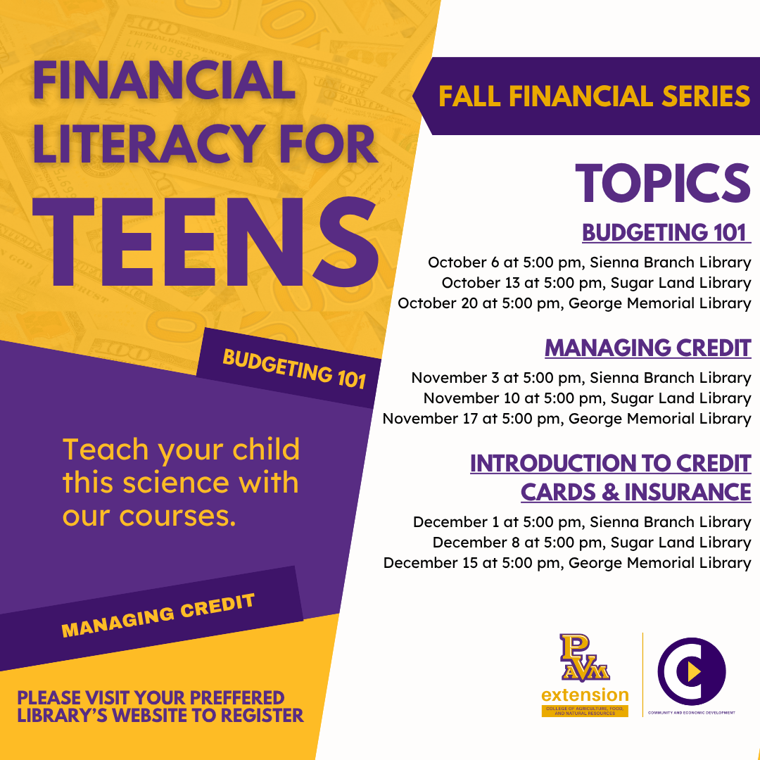 Financial Literacy for TEENS - Fort Bend